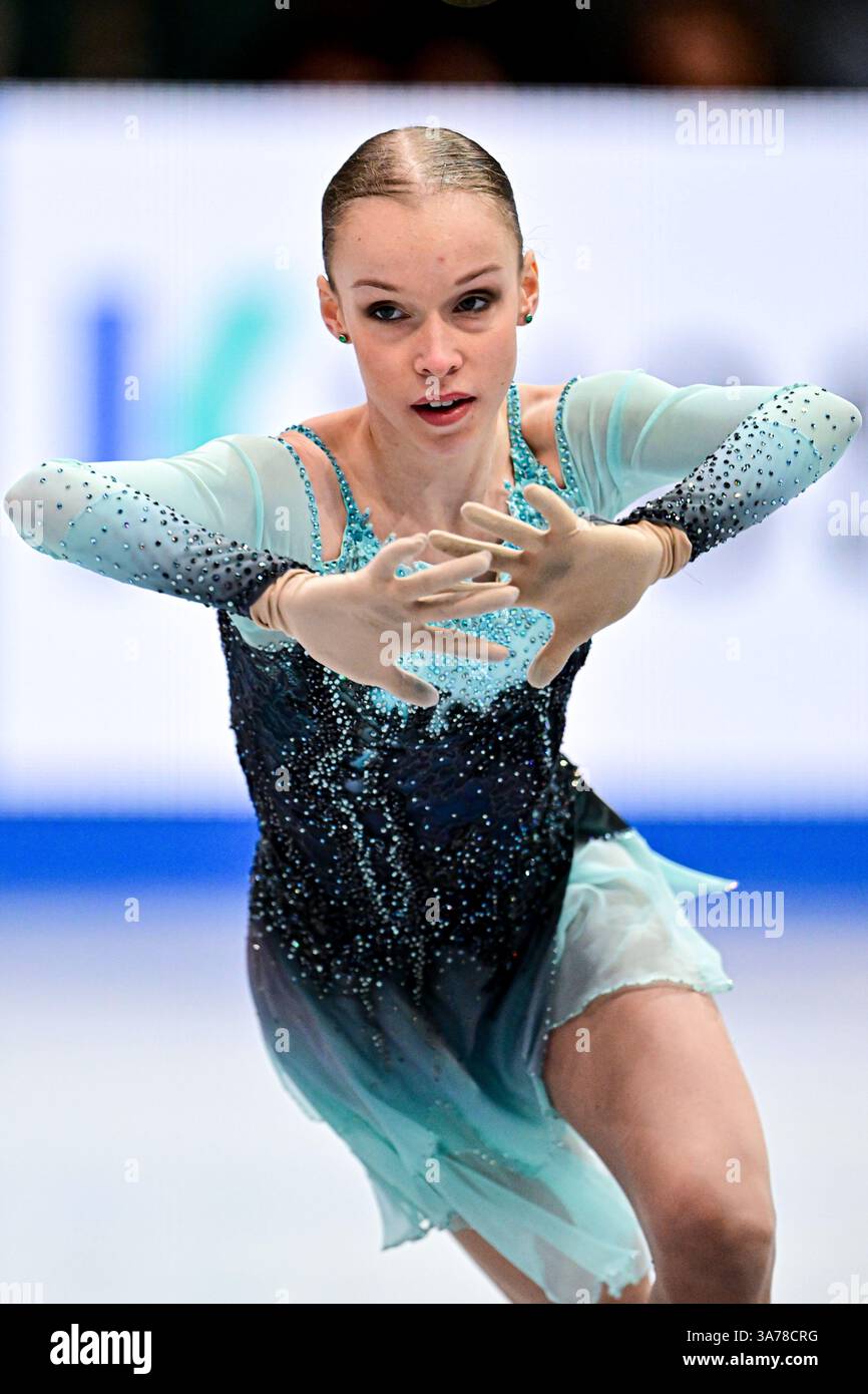 Mariia SENIUK (ISR), during Women Short Program, at the ISU World ...