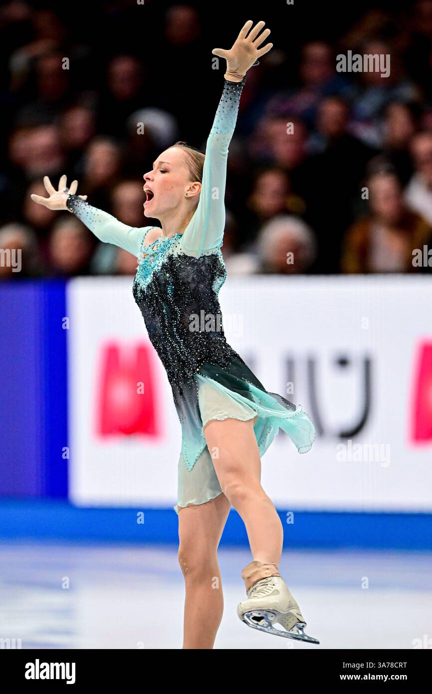 Mariia SENIUK (ISR), during Women Short Program, at the ISU World ...
