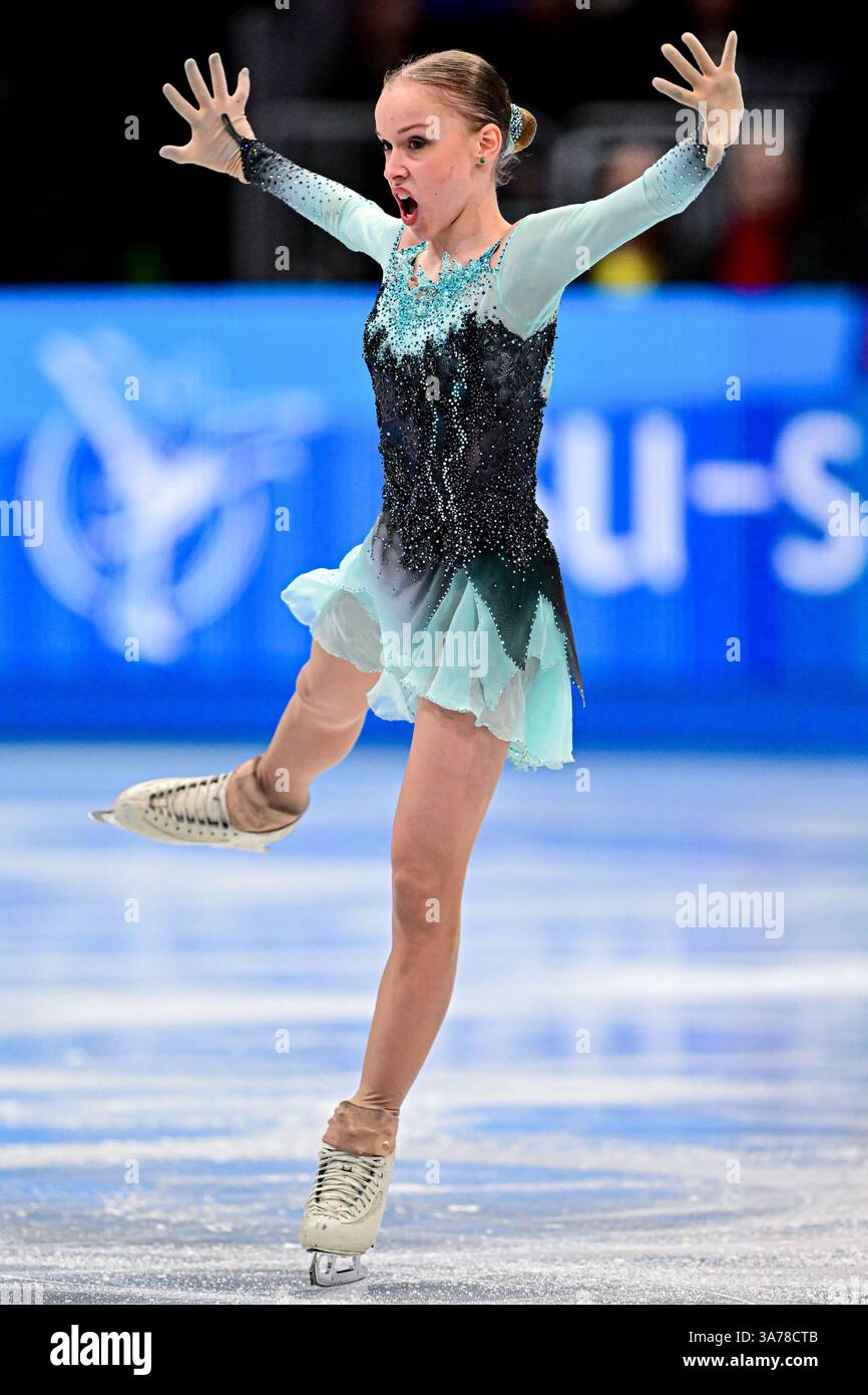Mariia SENIUK (ISR), during Women Short Program, at the ISU World ...