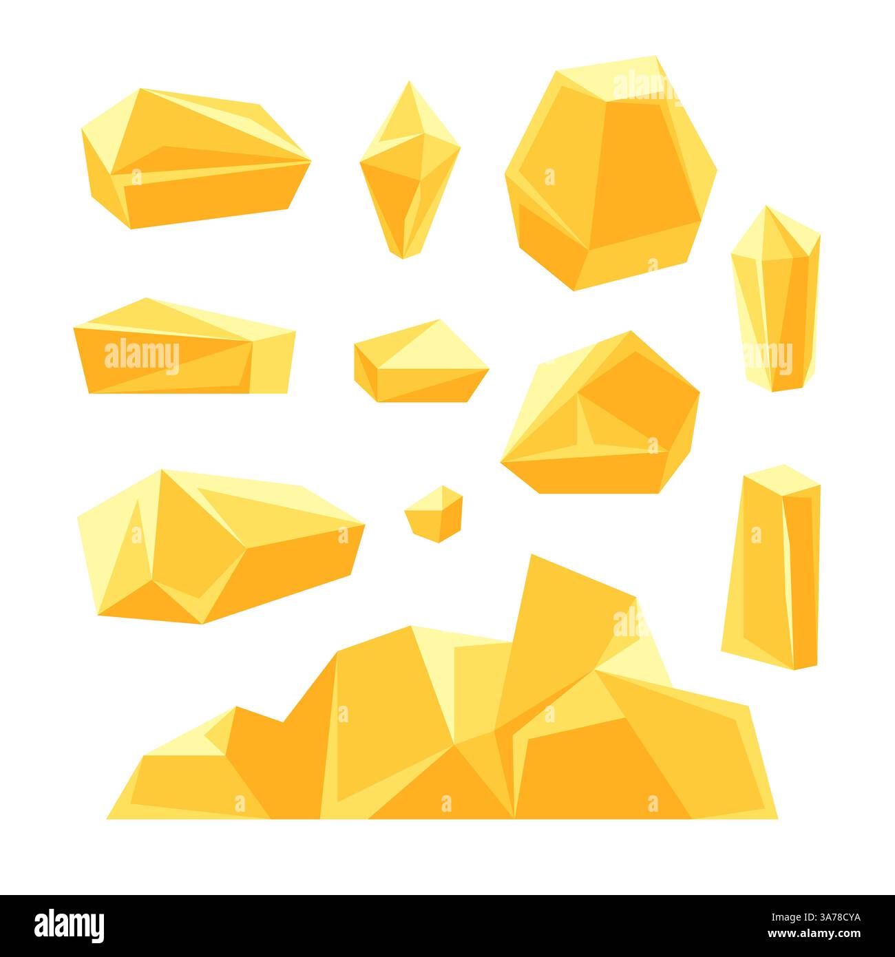 Gold nuggets raw Stock Vector Images - Alamy