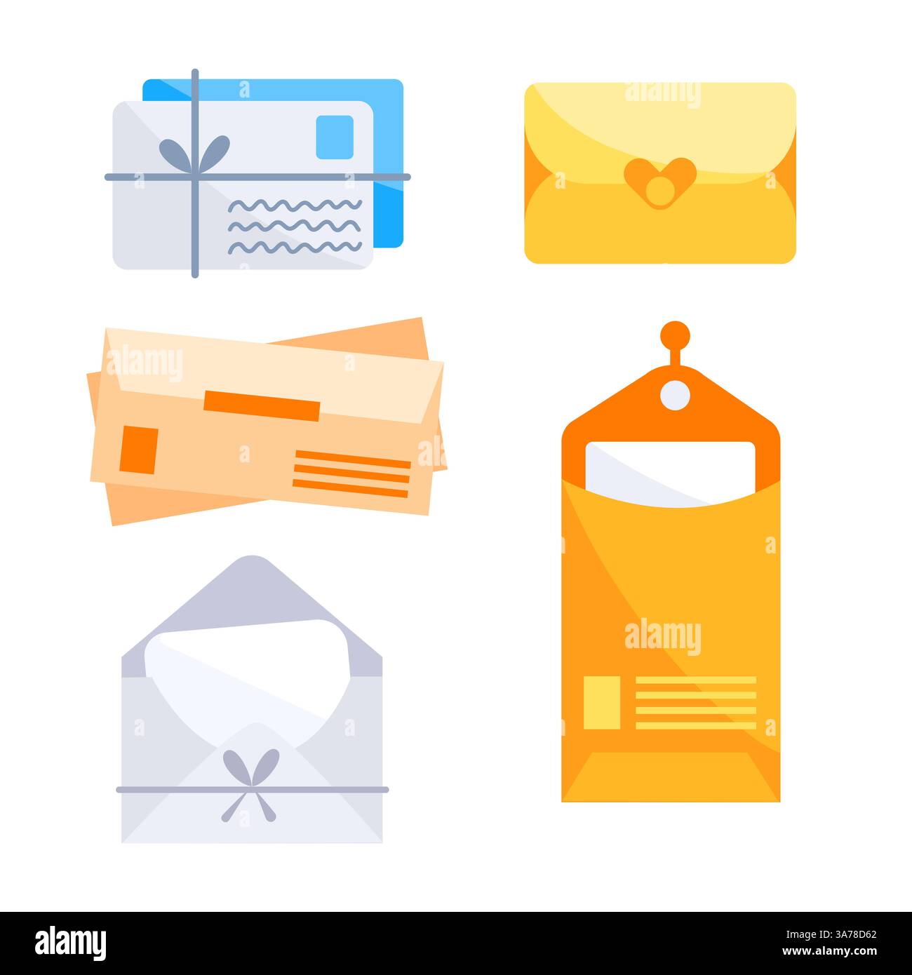 Envelope letter Handmade. Post cards. Invitation letters. Paper mail ...