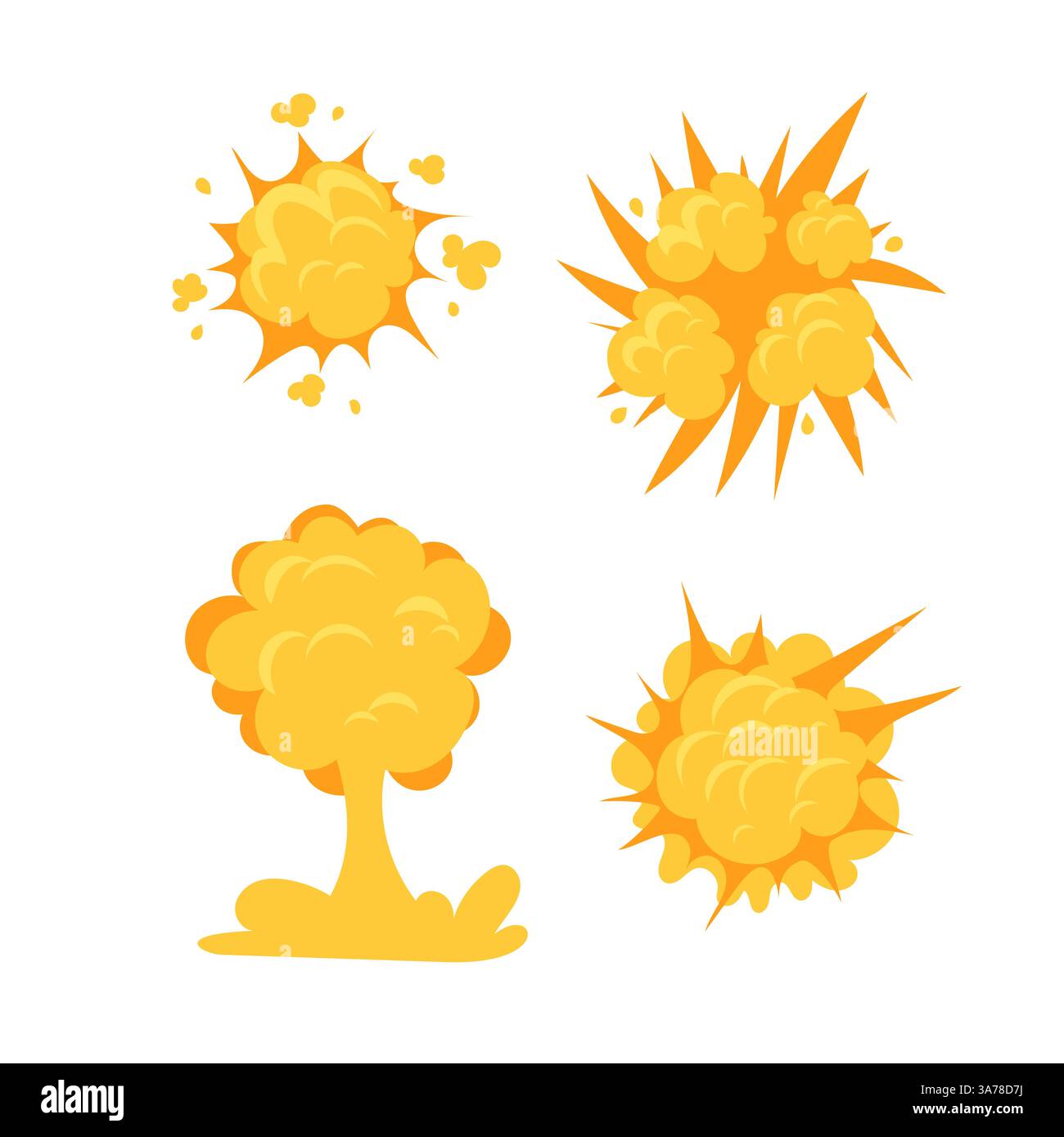 Boom Explode Effect Set. Explosions Collection. Bomb and dynamite explode effect Stock Vector ...