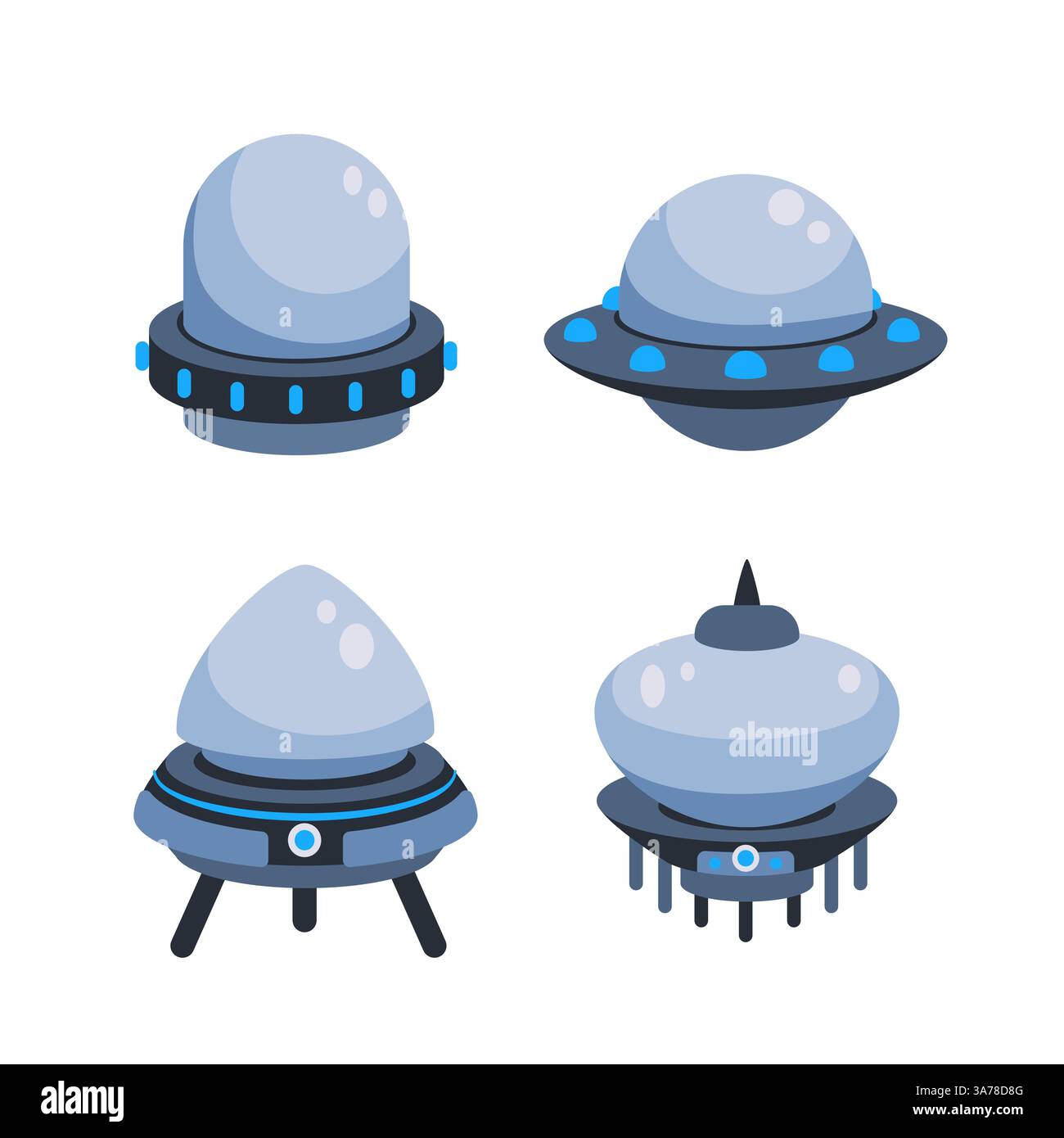 Cartoon flying saucer hi-res stock photography and images - Alamy
