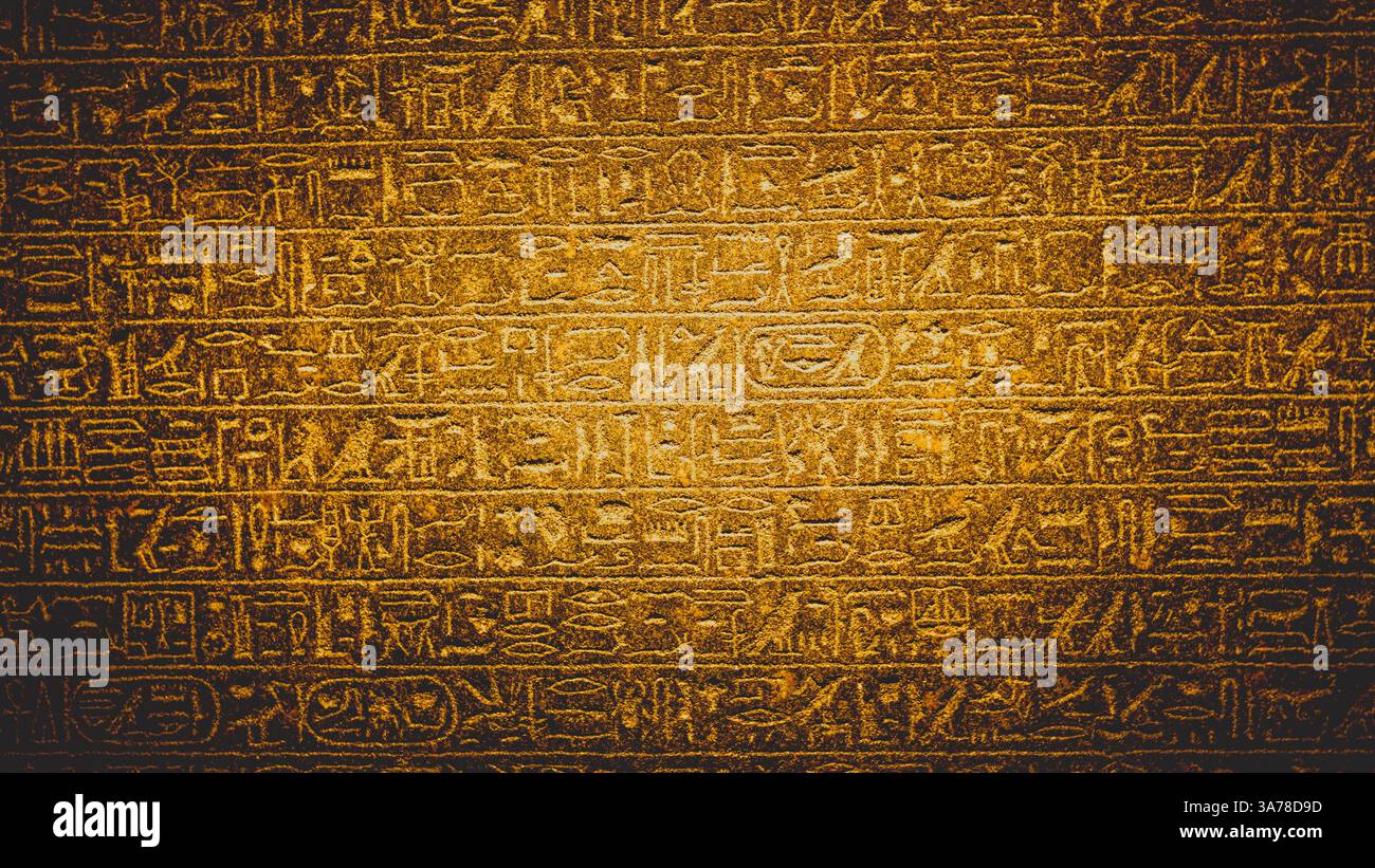 Ancient Egypt background. Hieroglyp horizontal wallpaper with copy ...