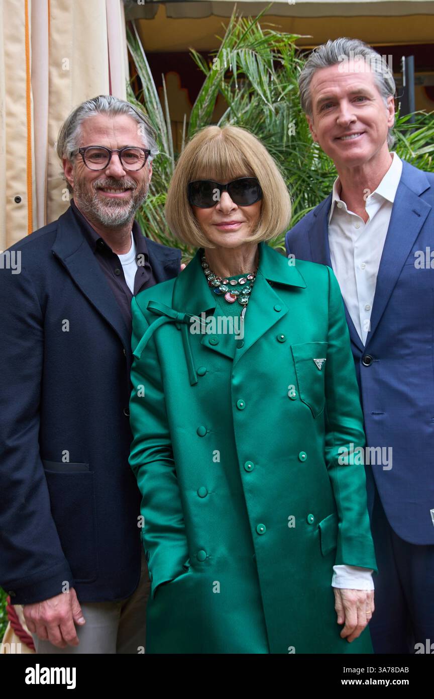 California Gov. Gavin Newsom, right, poses for a photo after announcing ...