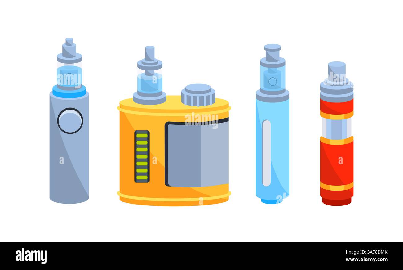 Electronic cigarettes. Types of e-cigarettes and Digital vape pen ...