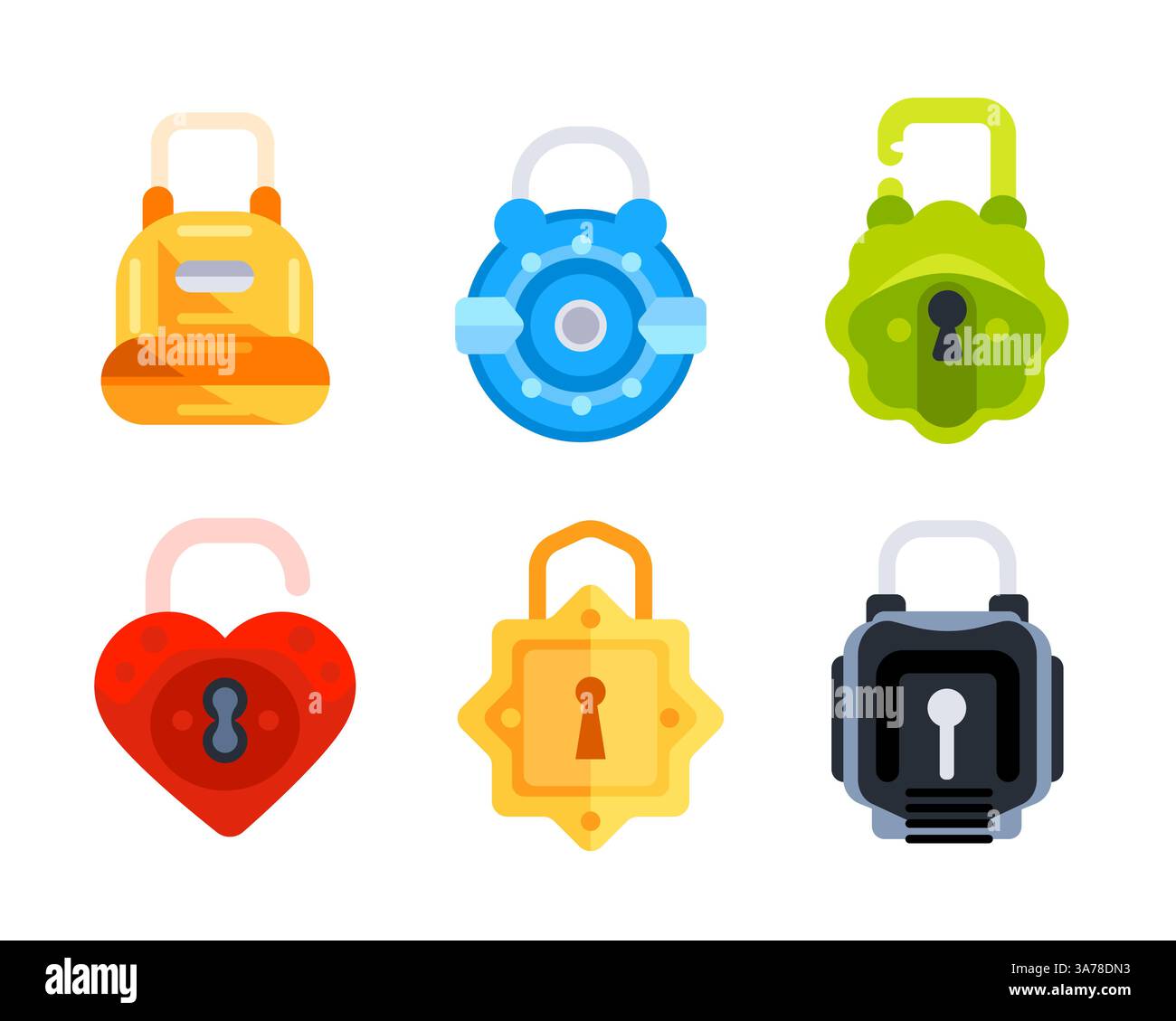 Hanging locks Stock Vector Images - Alamy