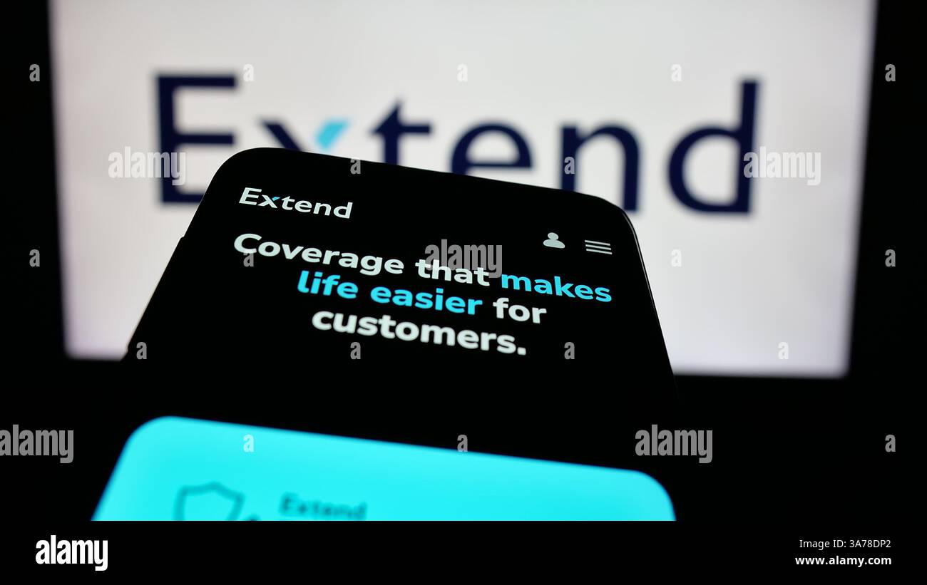 In this photo illustration, a mobile phone with the website of US ...