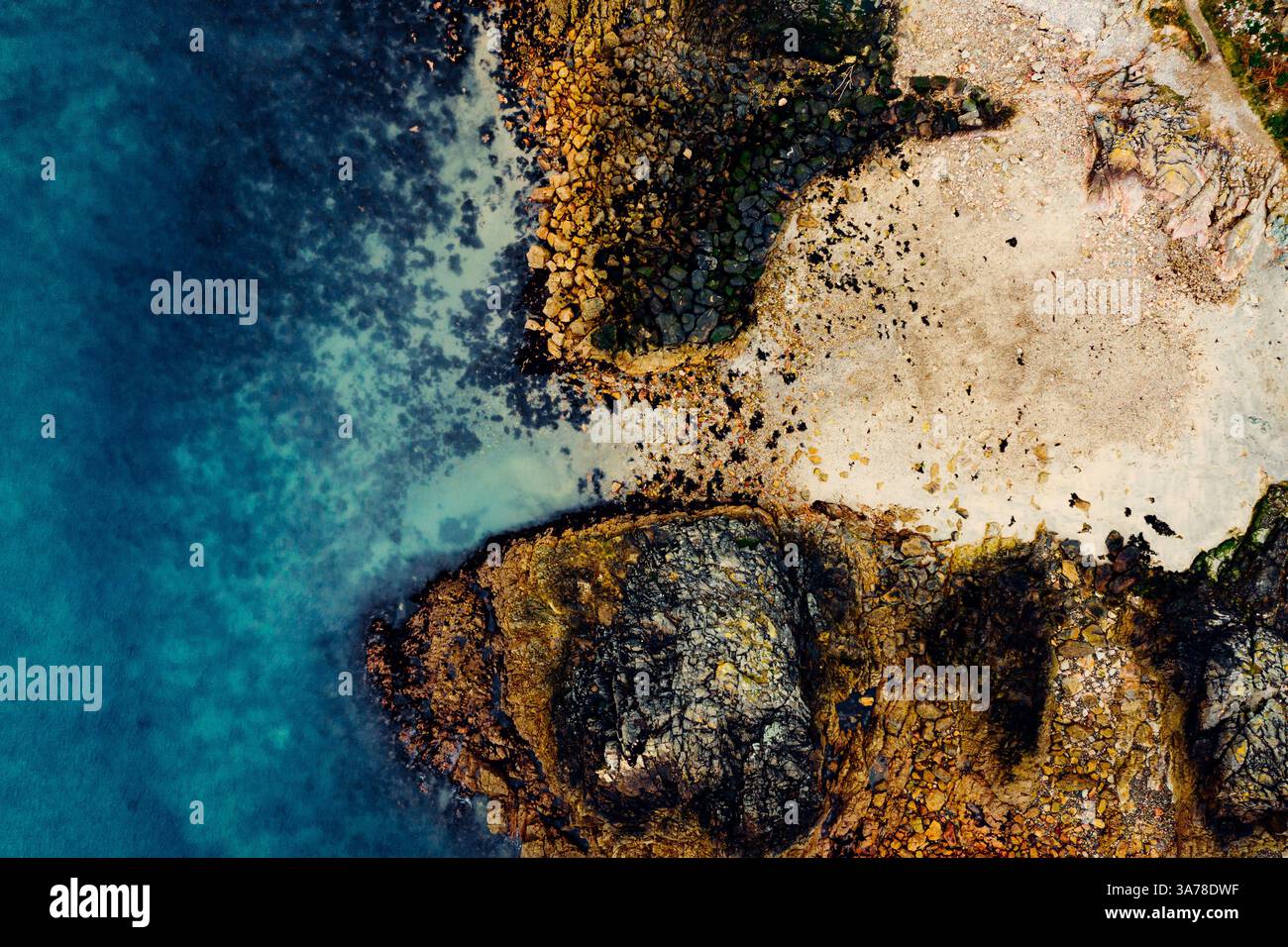 Aerial View of the Rugged Irish Coastline in Howth, Dublin – Rocky ...