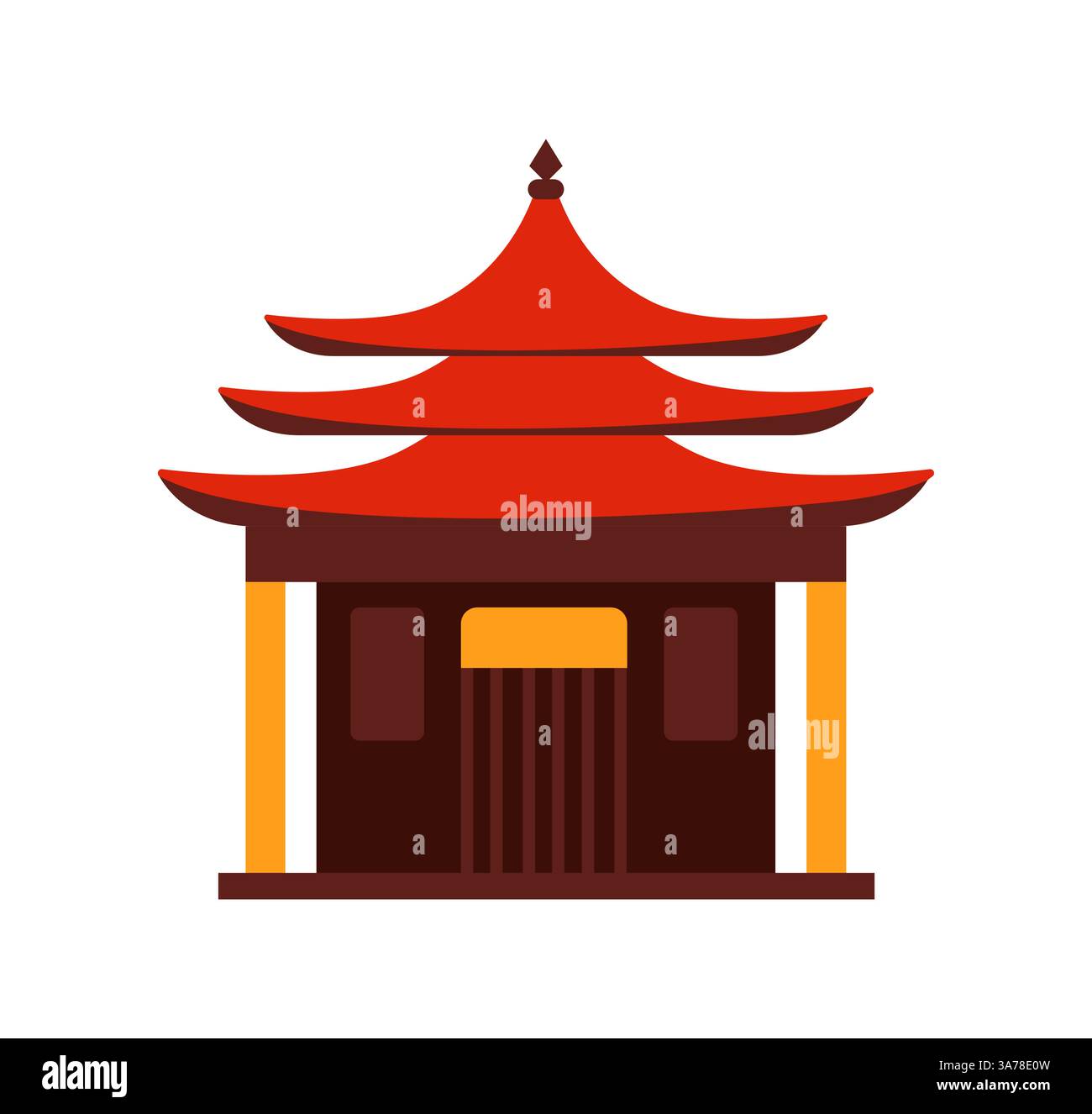 Traditional chinese buildings. China town city. Japan building ...