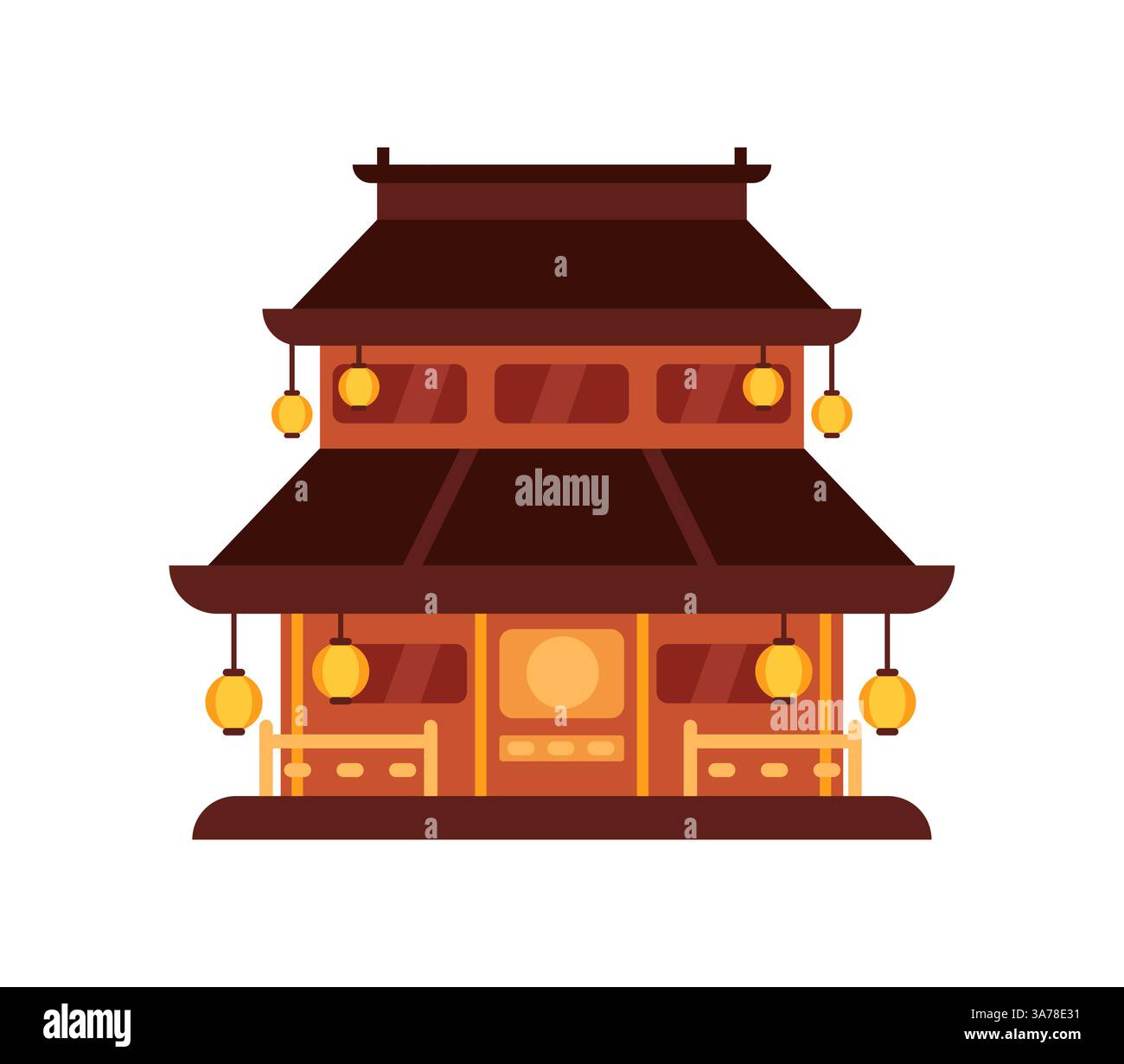 Traditional chinese buildings. China town city. Japan building ...