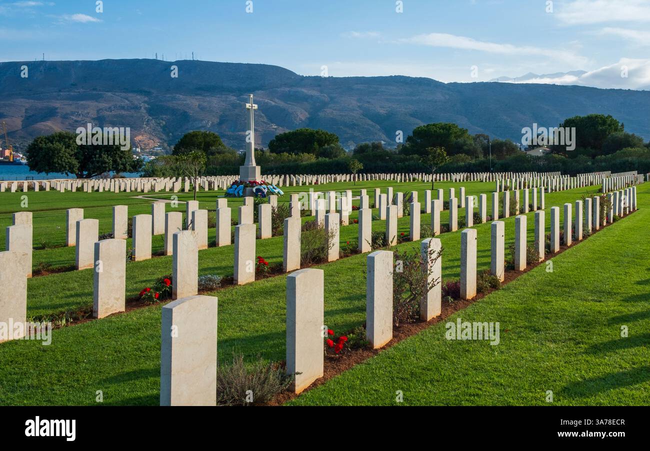 Souda Bay Commonwealth war cemetery, Crete Stock Photo - Alamy