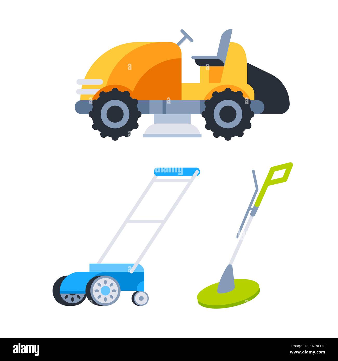 Drawing of lawnmower hi-res stock photography and images - Alamy