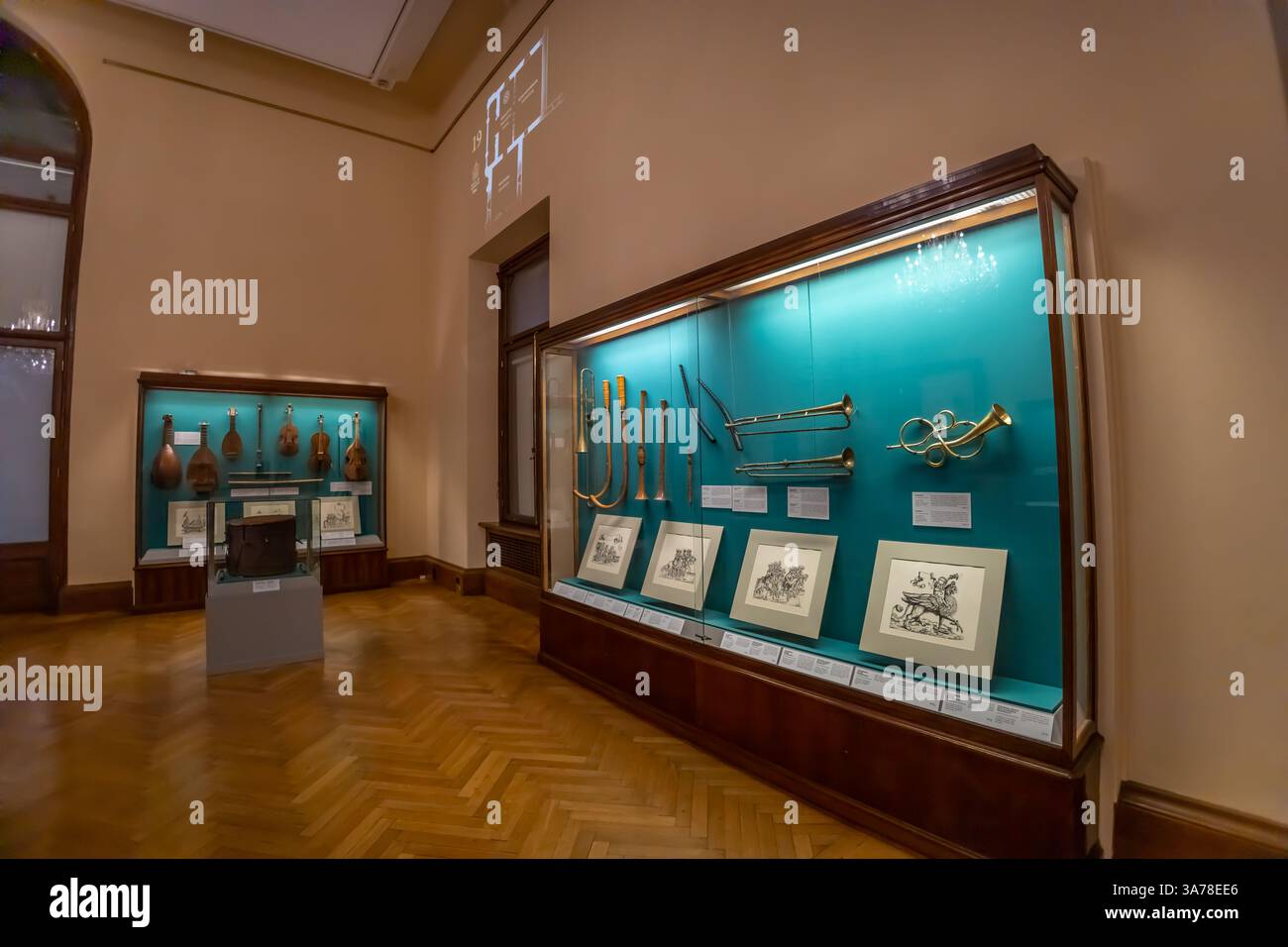 Musical instruments museum exhibition in the Welt museum in Vienna ...