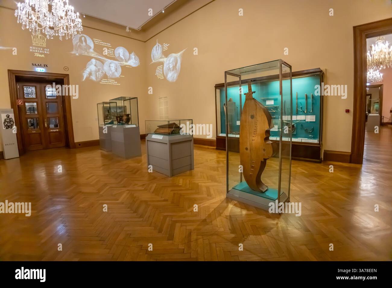 Musical instruments museum exhibition in the Welt museum in Vienna ...