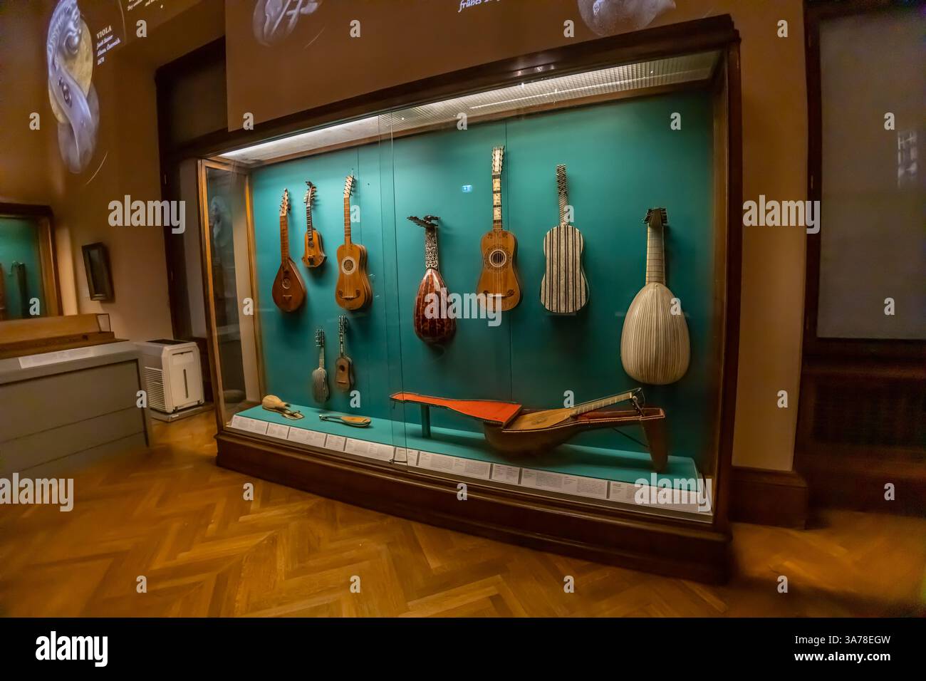 Musical instruments museum exhibition in the Welt museum in Vienna ...