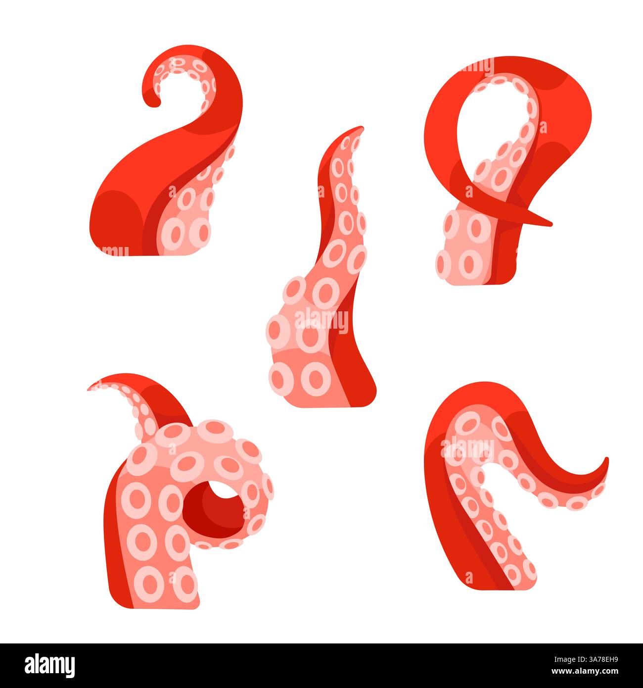 Tentacles of octopus. Sea creature tentacle. Limbs of the sea monster ...