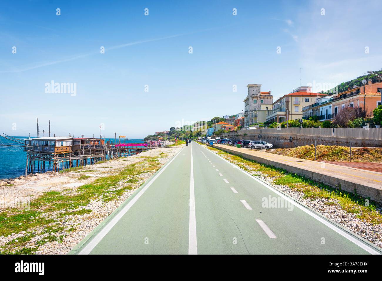 Cycle pedestrian path La Via Verde Costa dei Trabocchi. San Vito ...
