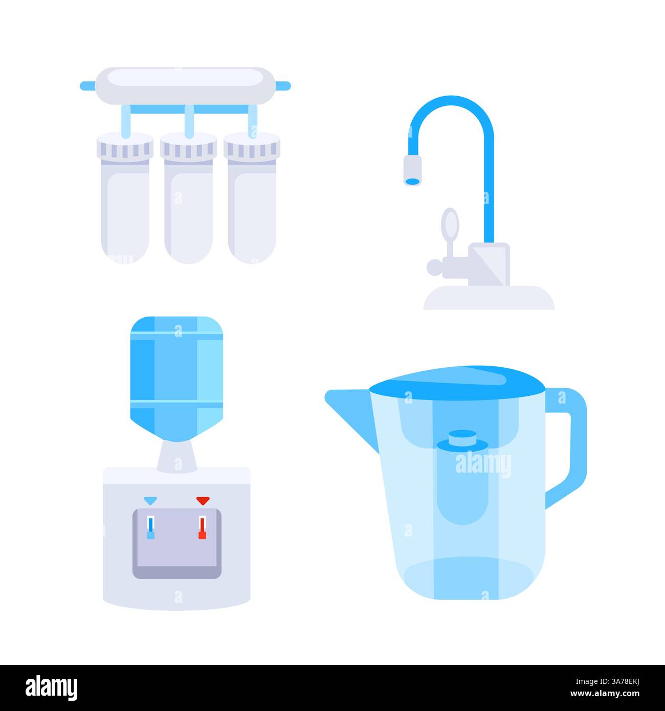 Water filters for purification. Natural fresh water purity. Pure ...