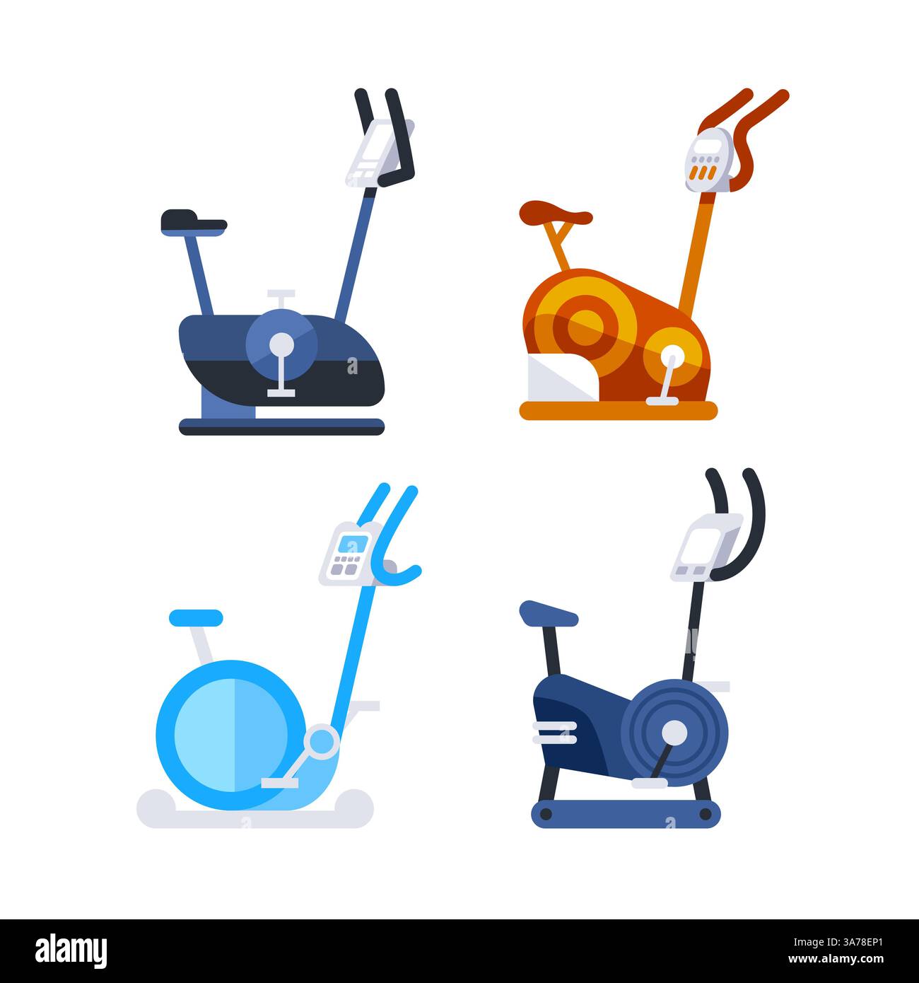 Cardio exercise bike fitness sport. Static bike for workout Stock ...