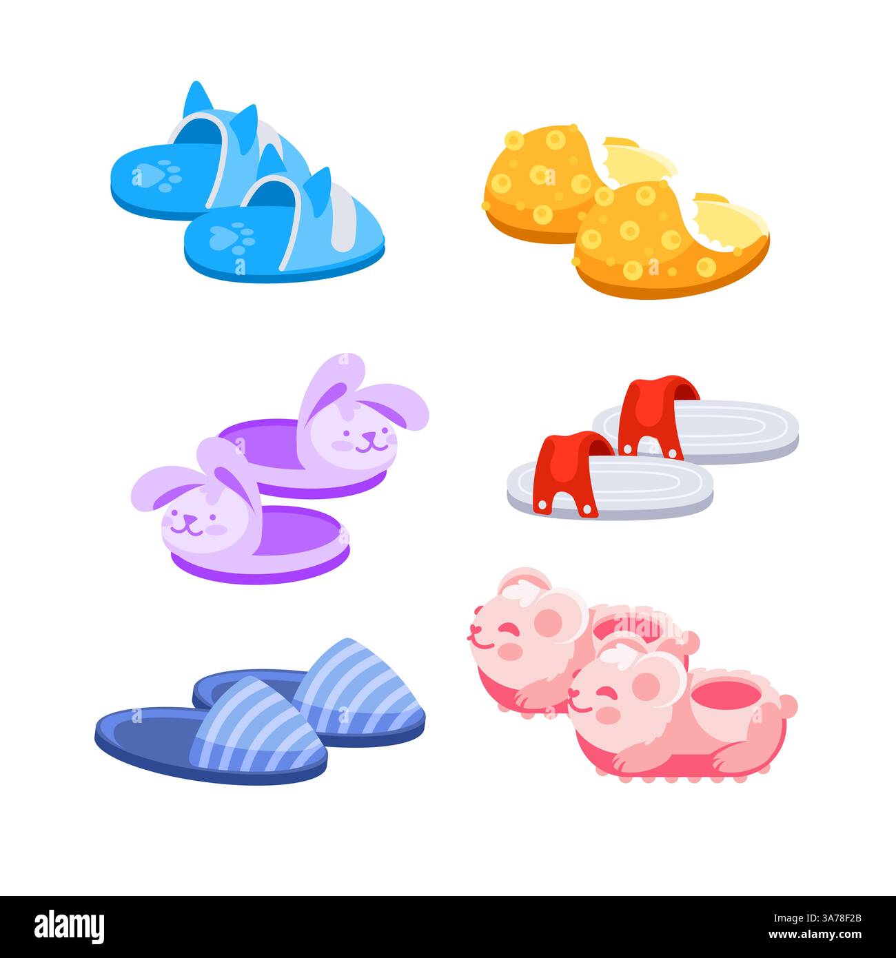 Pair male house slippers Stock Vector Images - Alamy