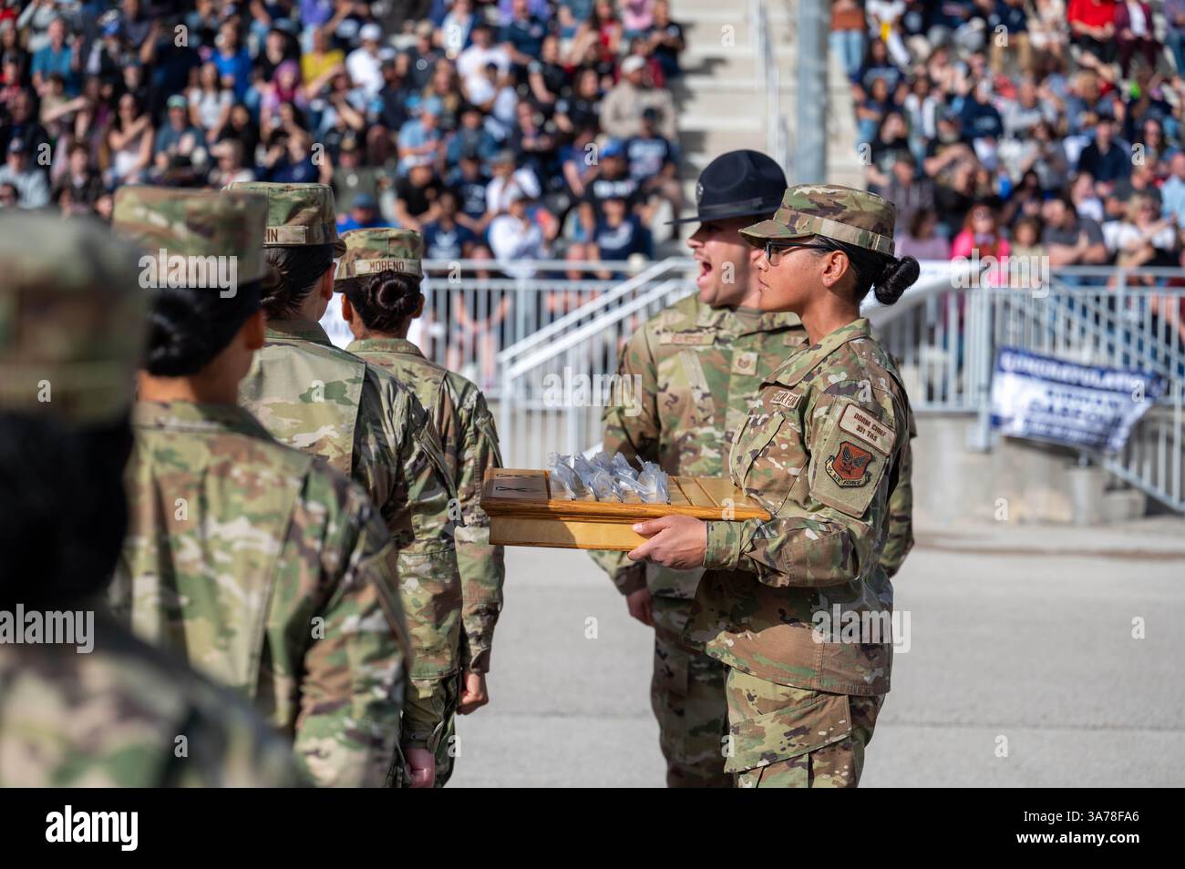 San Antonio, Texas, USA. 19th Mar, 2025. Airman Miceli, Dorm Chief ...