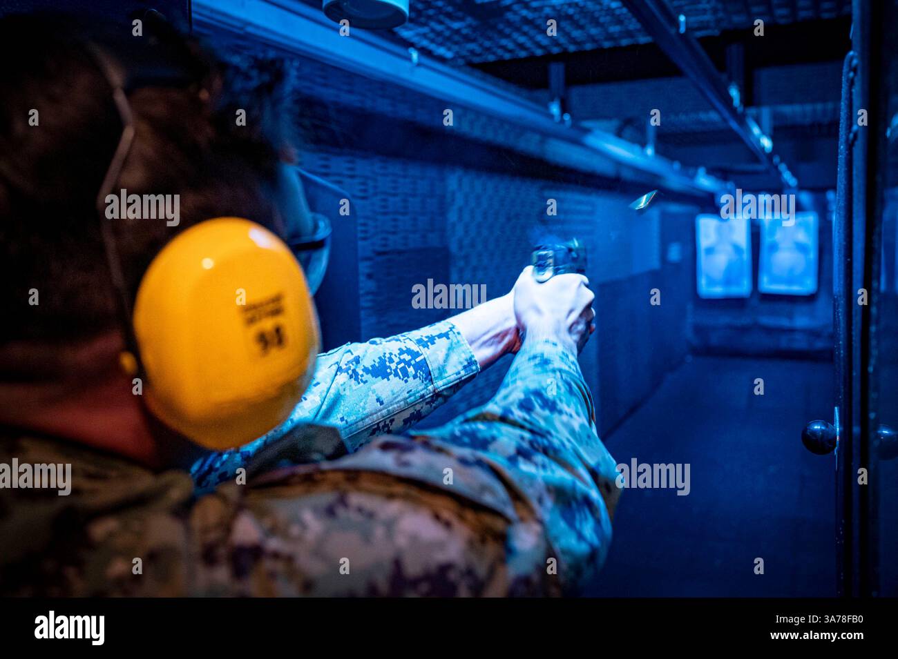 Naples, Italy. 19th Mar, 2025. Personnel Specialist Seaman Wyatt Bauer ...