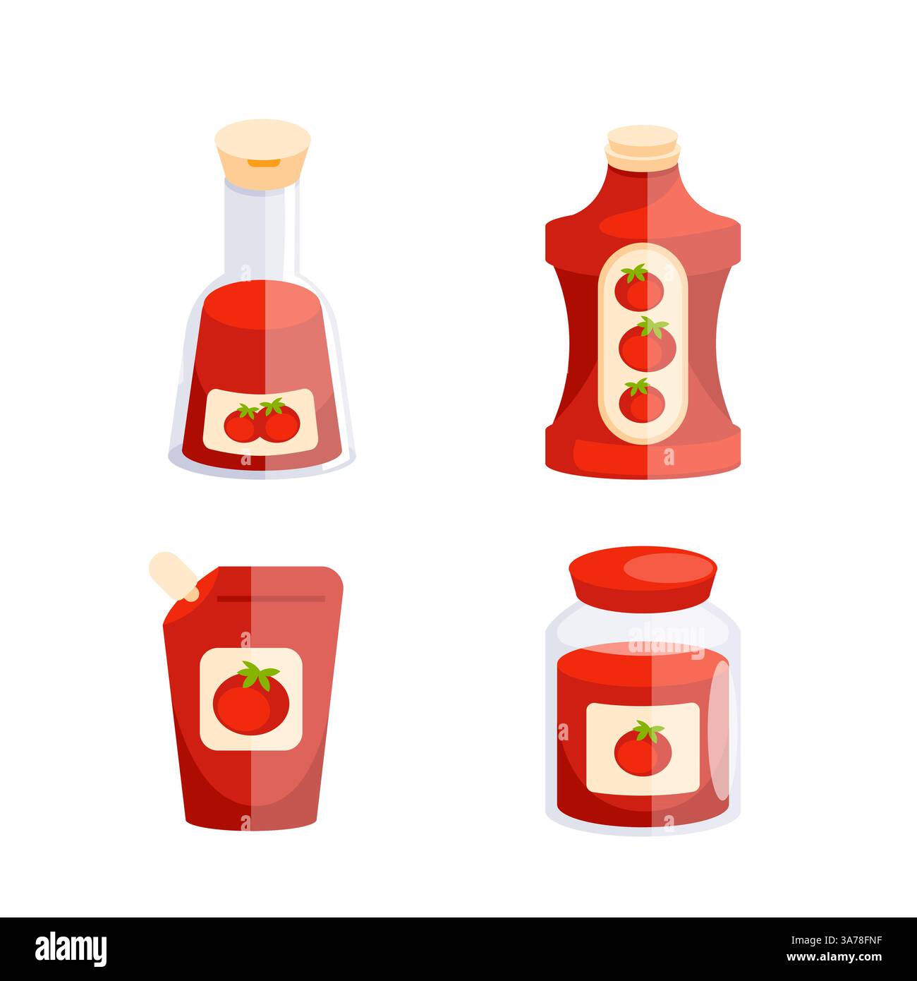 Variety of tomato ketchup packaging is showing different options for ...