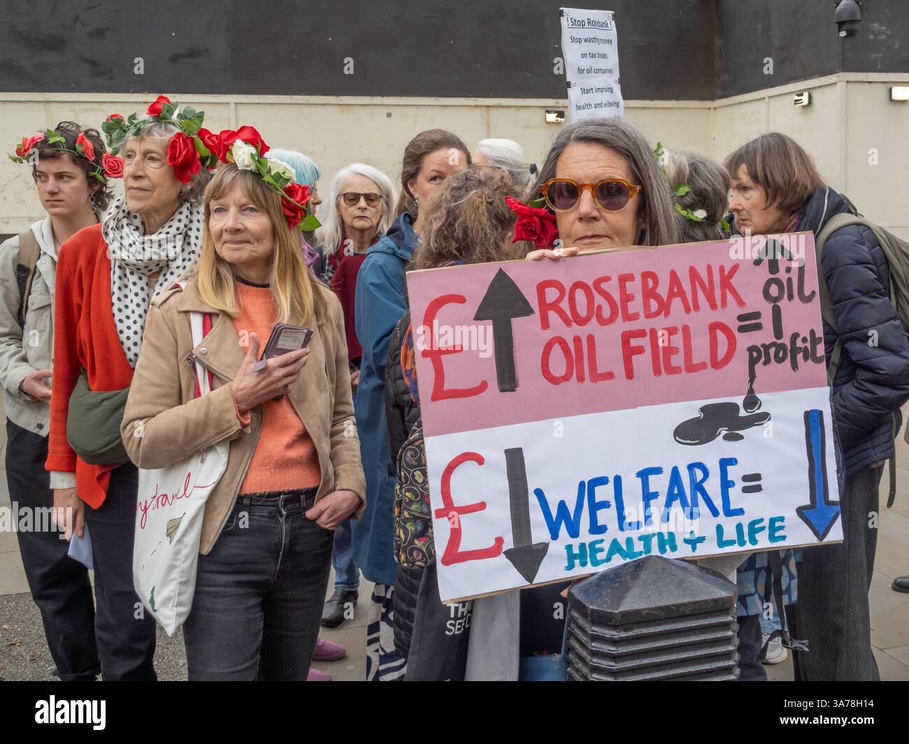London, UK. 26 Mar 2025. Stop Rosebank protesters. Disabled people and ...