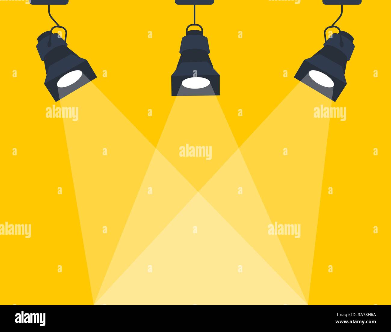 Three spotlights shining light rays Stock Vector Images - Alamy