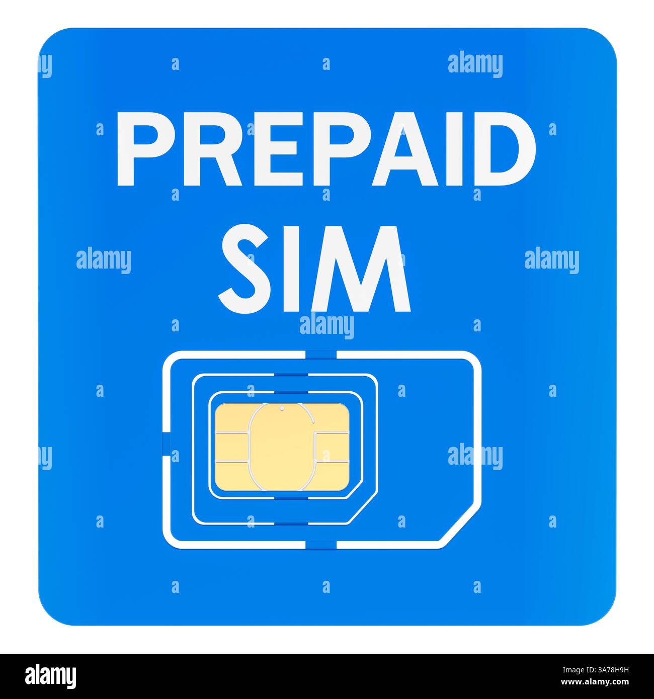 Prepaid SIM Card, 3D rendering isolated on white background Stock Photo ...