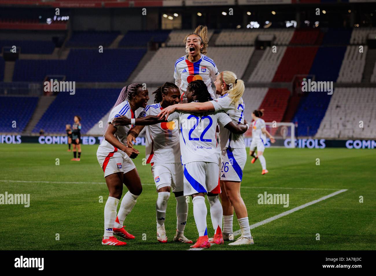 Lyon, France. 26th Mar, 2025. Lyon, France Tabitha Chawinga (22 ...