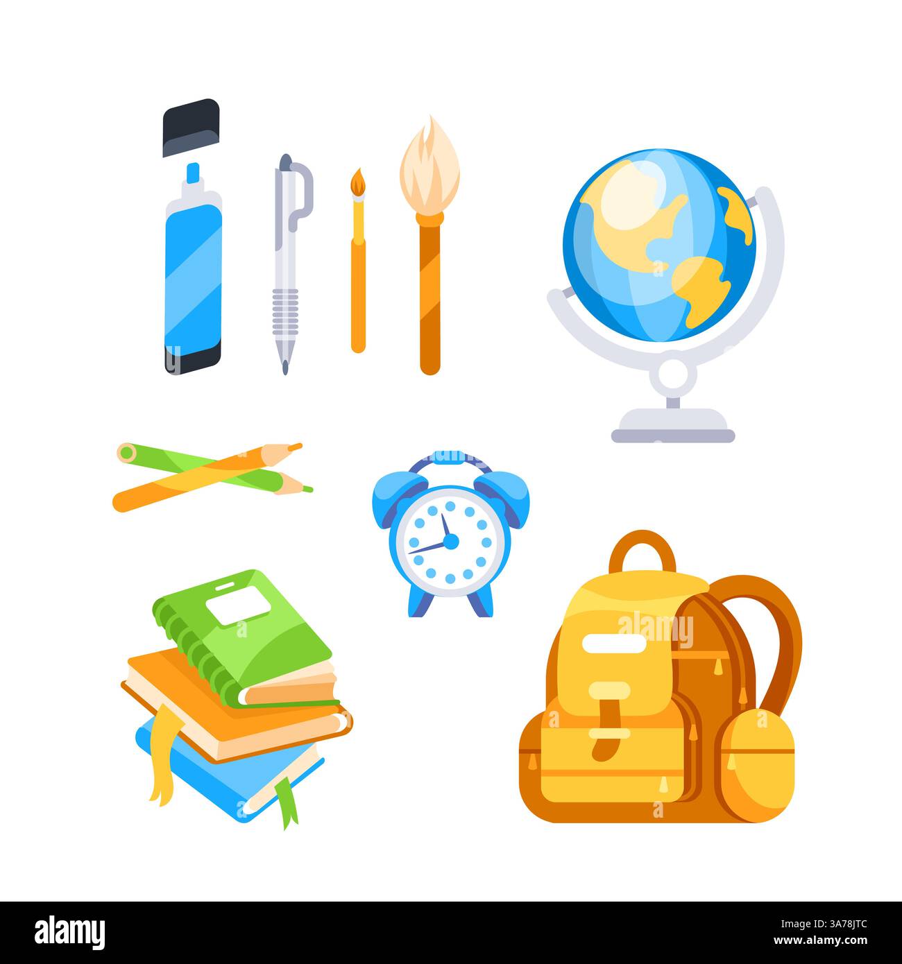 Backpack laying on university Stock Vector Images - Alamy