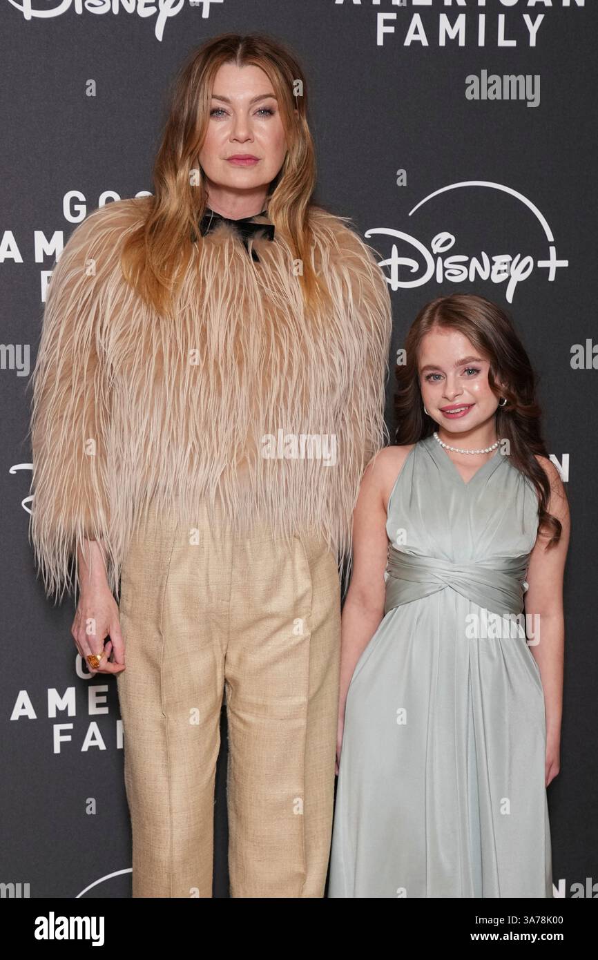 Ellen Pompeo, left and Imogen Faith Reid pose for photographers upon ...
