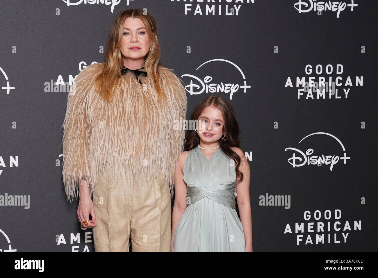 Ellen Pompeo, left and Imogen Faith Reid pose for photographers upon ...