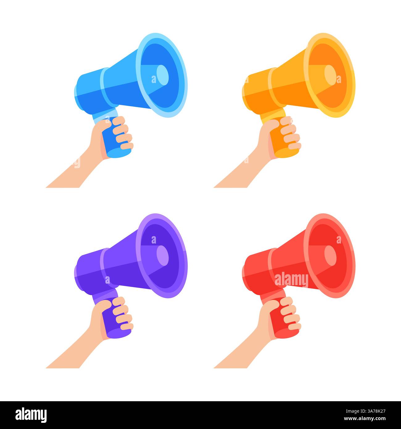 Megaphones announcement communication Stock Vector Images - Alamy