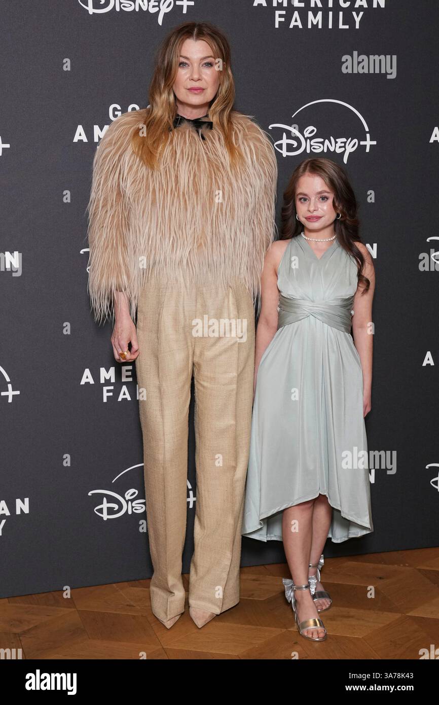 Ellen Pompeo, left and Imogen Faith Reid pose for photographers upon ...