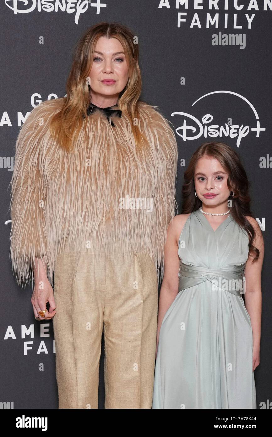 Ellen Pompeo, left and Imogen Faith Reid pose for photographers upon ...
