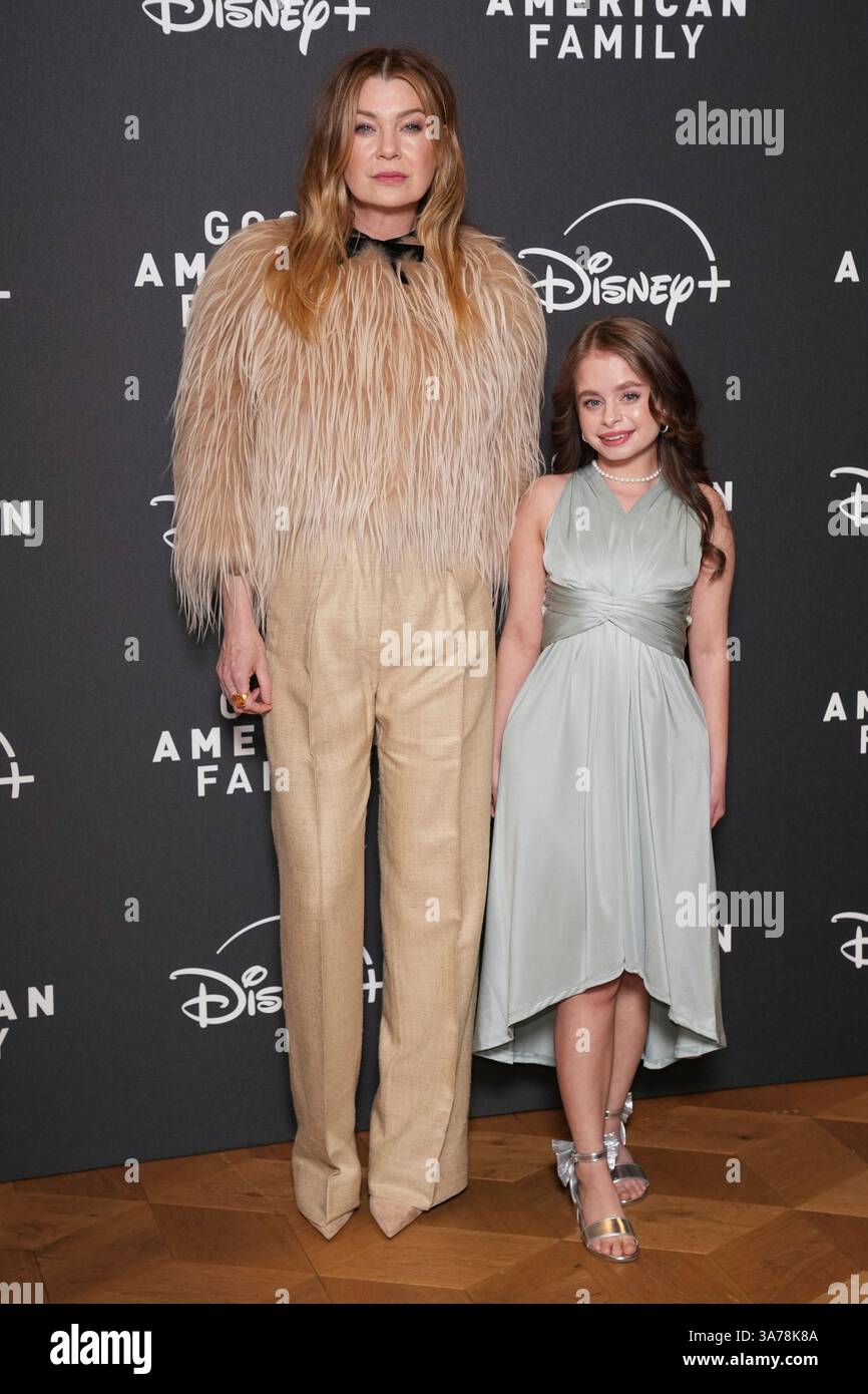 Ellen Pompeo, left and Imogen Faith Reid pose for photographers upon ...