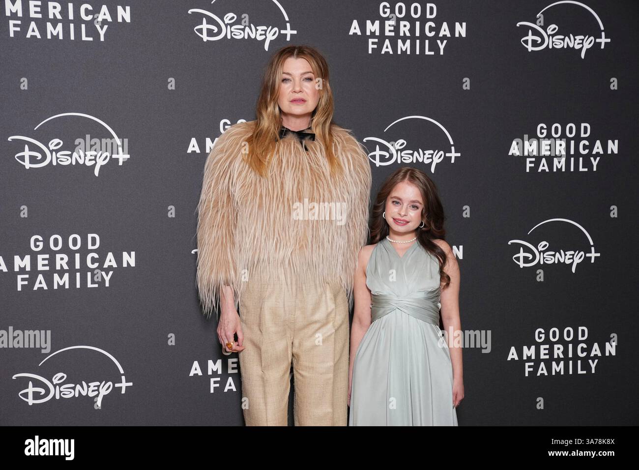 Ellen Pompeo, left and Imogen Faith Reid pose for photographers upon ...