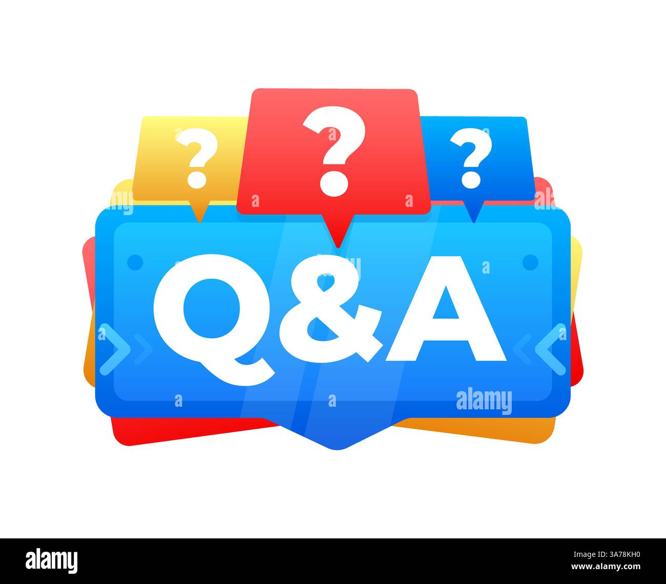 Questions and answers concept with question marks over speech bubbles Stock Vector Image & Art ...