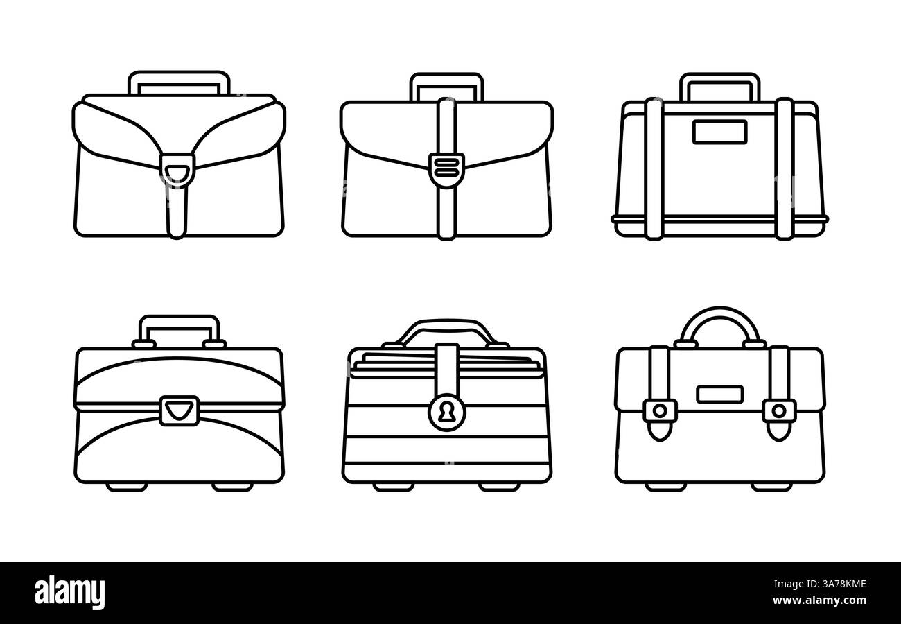Set of briefcases depicting business and finance concepts Stock Vector Image & Art - Alamy