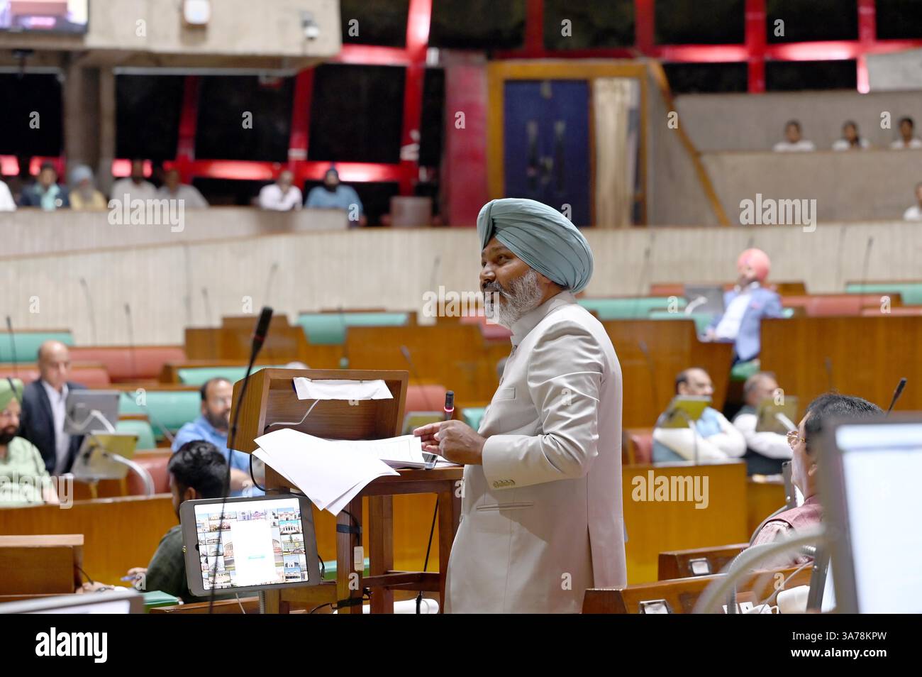 Chandigarh, India. 26th Mar, 2025. CHANDIGARH, INDIA - MARCH 26: Finance minister punjab Harpal ...