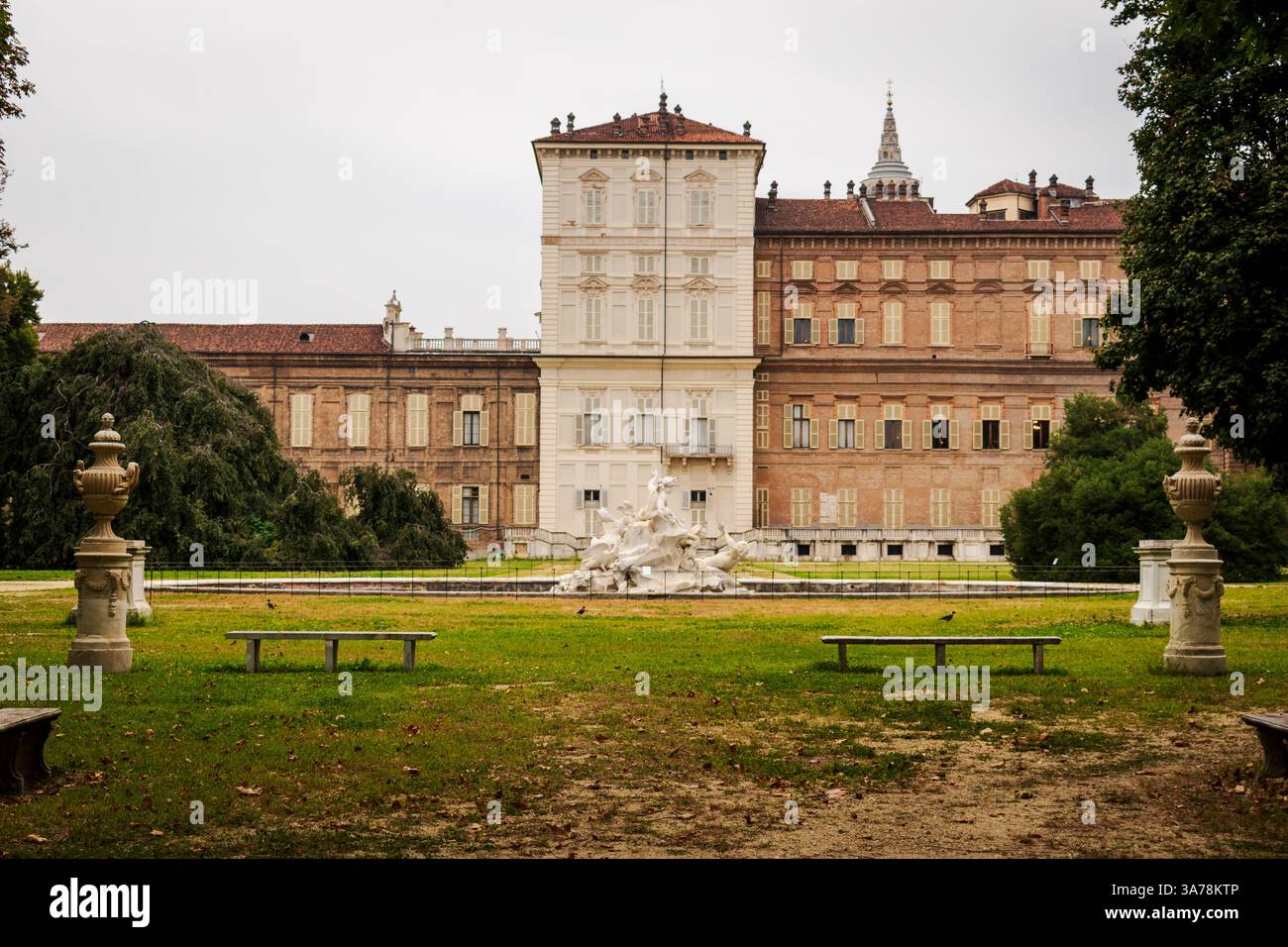The Royal Gardens, east of the Royal Palace, in Torino, Italy. The ...