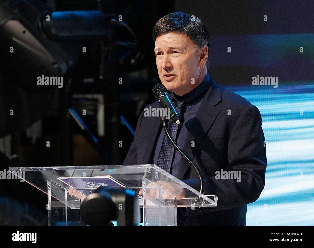 Interim CEO of U.S. Figure Skating Sam Auxier speaks during a tribute ...