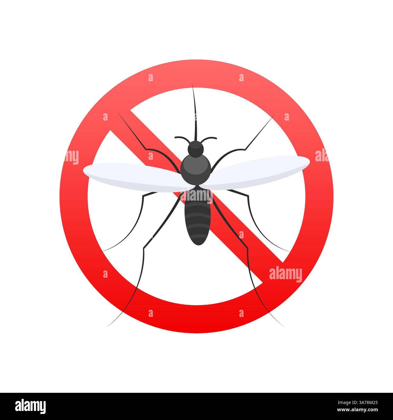 Stop sign crossing over flying mosquito insect Stock Vector Image & Art ...