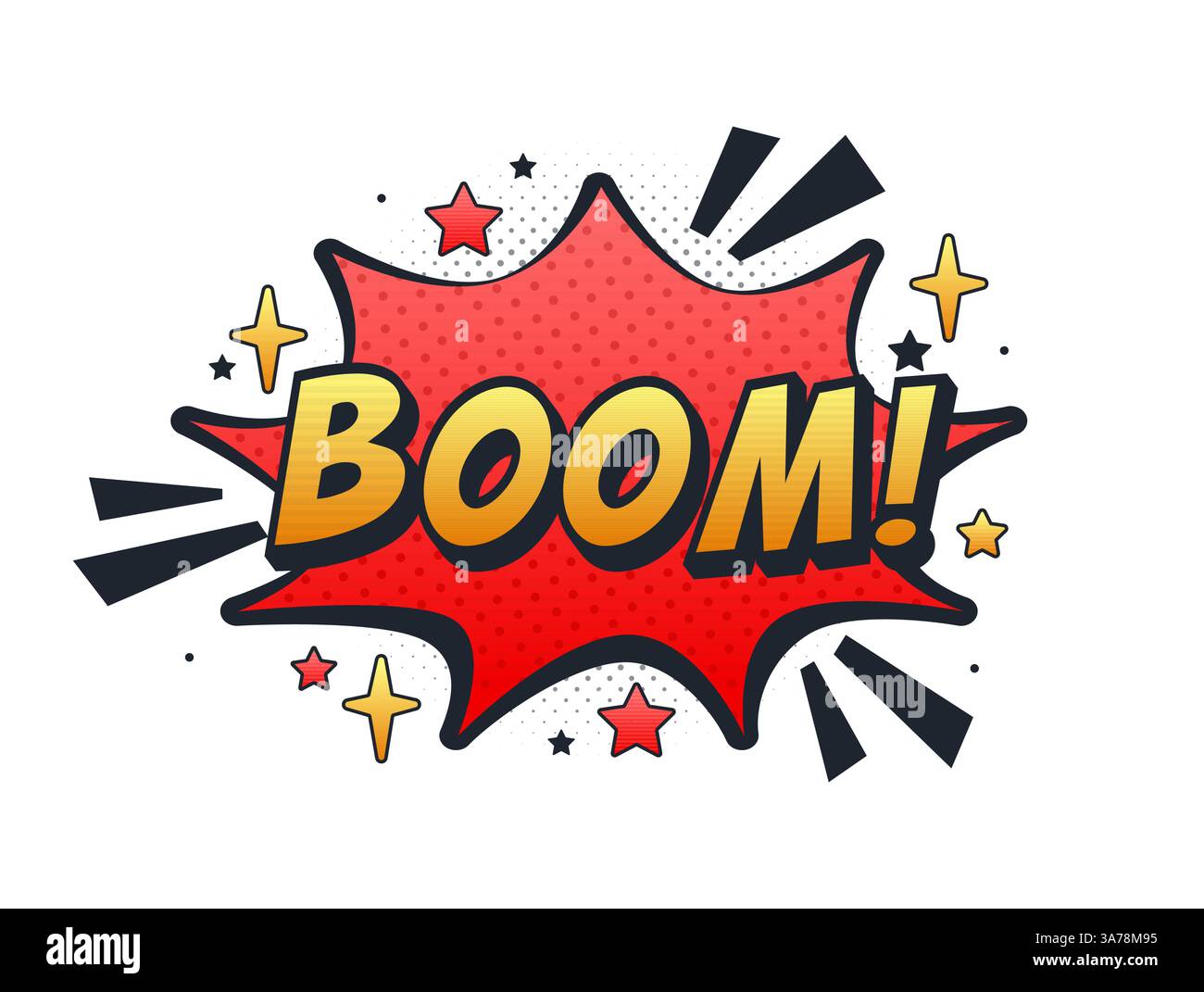Red black comic explosion stars hi-res stock photography and images - Alamy