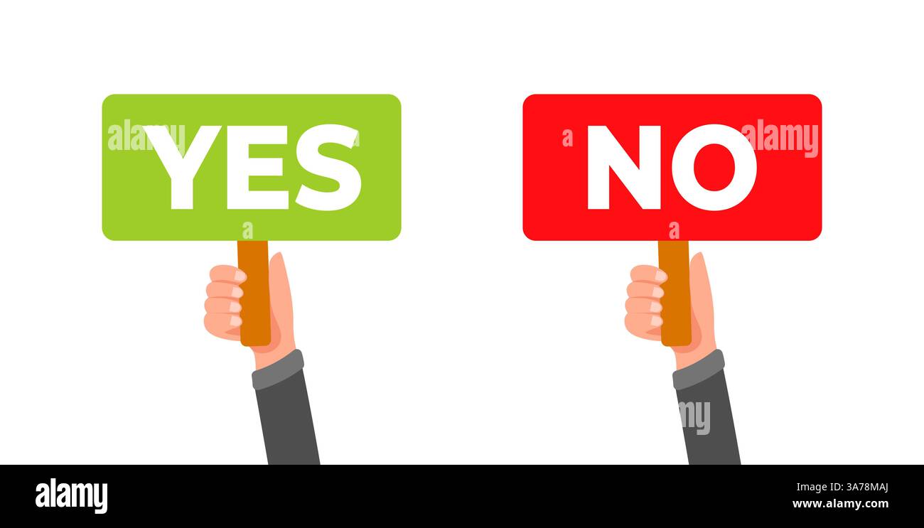 Decision making concept positive Cut Out Stock Images & Pictures - Alamy