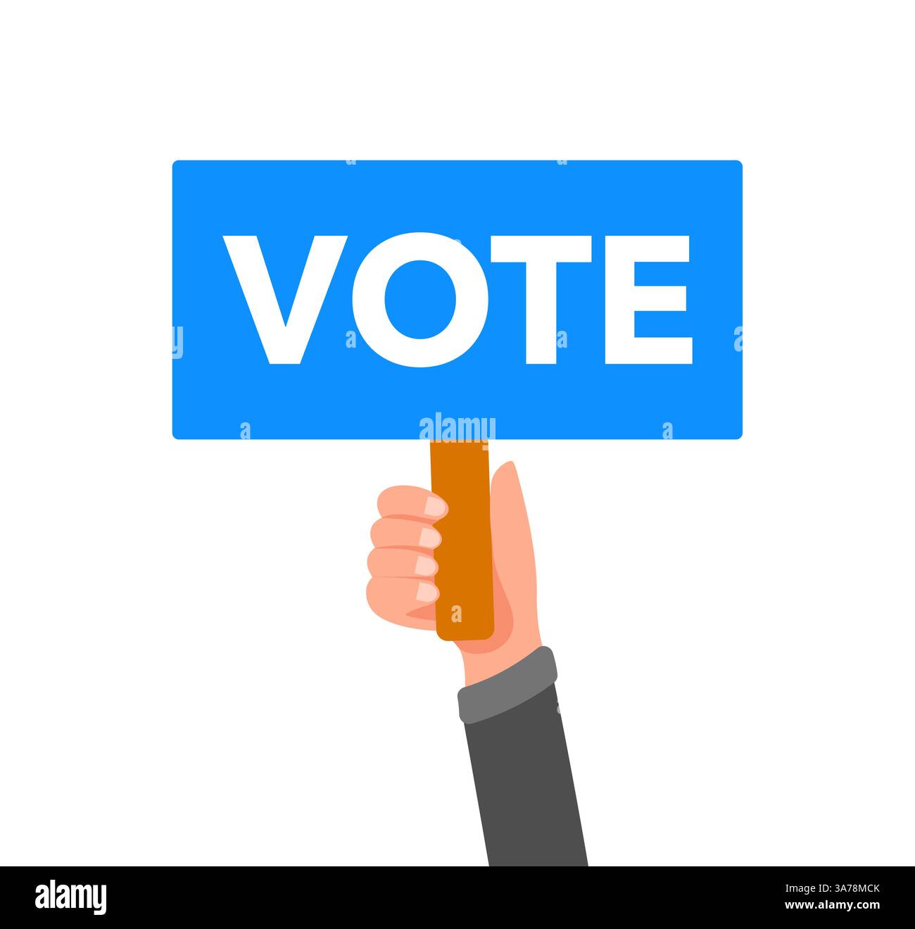 Democracy demonstration placard Stock Vector Images - Alamy