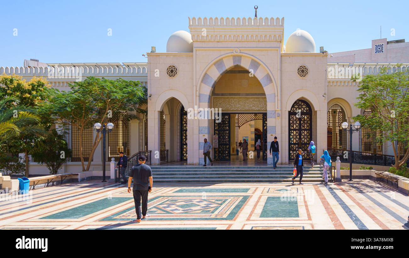 Aqaba, Jordan - Mar 13 2023, a panoramic view of main entrance of ...